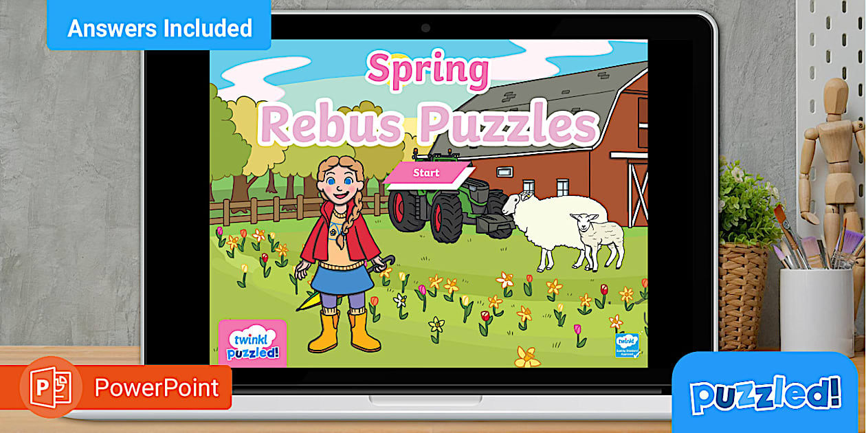 Spring Rebus PowerPoint - Twinkl - Kids Puzzles - Twinkl