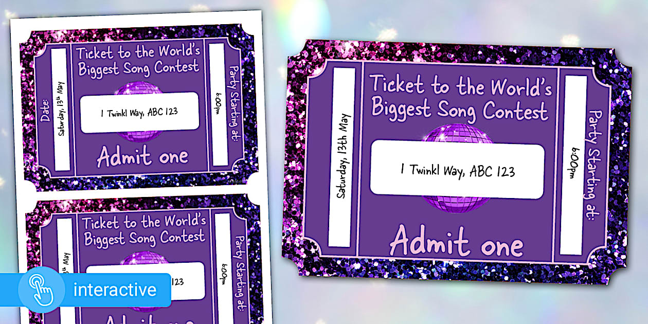 Ticket to the World's Biggest Song Contest | Twinkl Party
