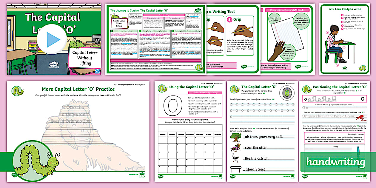Twinkl Handwriting: The Capital Letter 'O' EYFS/KS1 Activity Pack