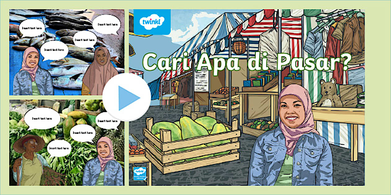 Cari Apa di Pasar? Photo Story Template (teacher made)
