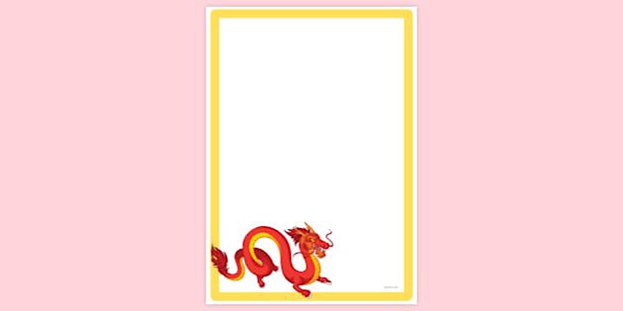 Asian Dragon Page Border | Page Borders | Twinkl - Twinkl
