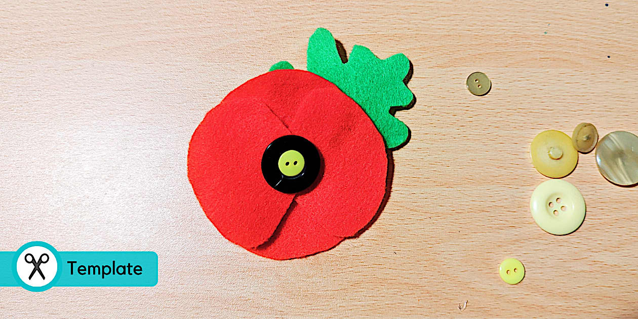 Poppy Hair Clip | Remembrance Day Crafts