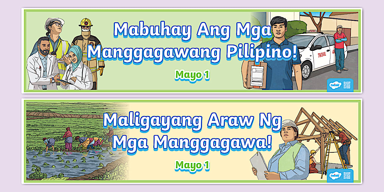 Araw Ng Manggagawa Banner | Philippines | Twinkl - Twinkl