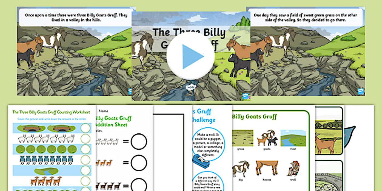 Share a Story - The Three Billy Goats Gruff School Closure Pack (Ages 3 ...