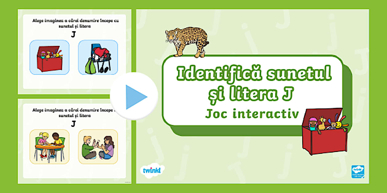Identifică sunetul și litera J – Joc interactiv - Twinkl