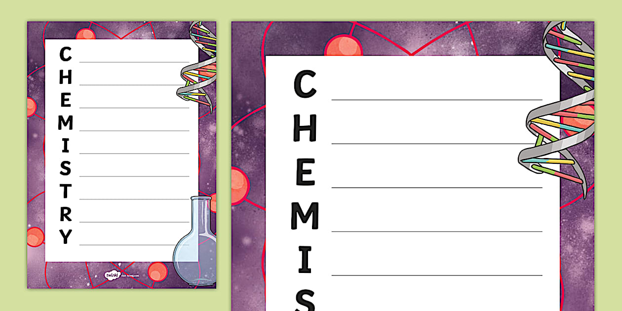 Chemistry Acrostic Poem Template - Science Resource - Twinkl