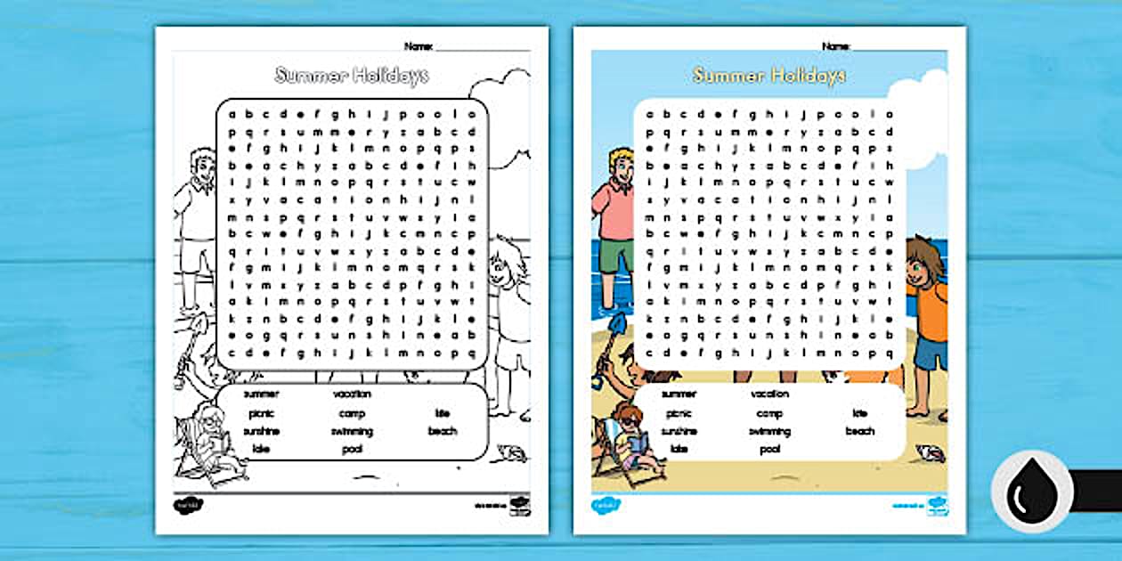Summer Word Search Grade 2 | Activity for Growing Readers