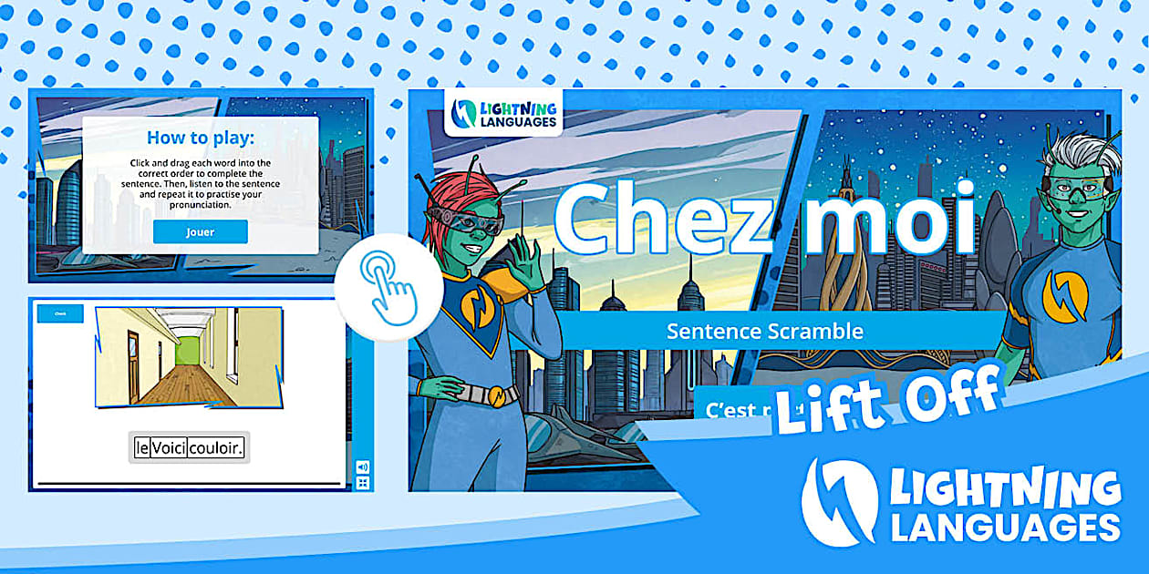 👉 Home Interactive Sentence Scramble Game | Lift Off