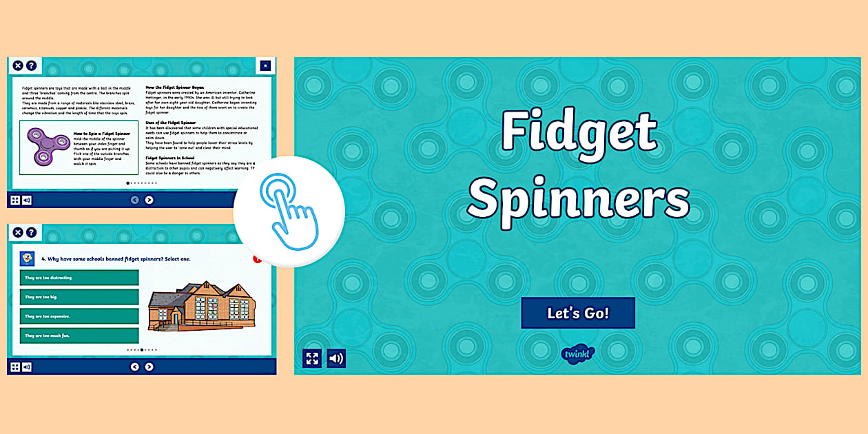 Fidget Spinners Self-Marking Reading Comprehension Activity