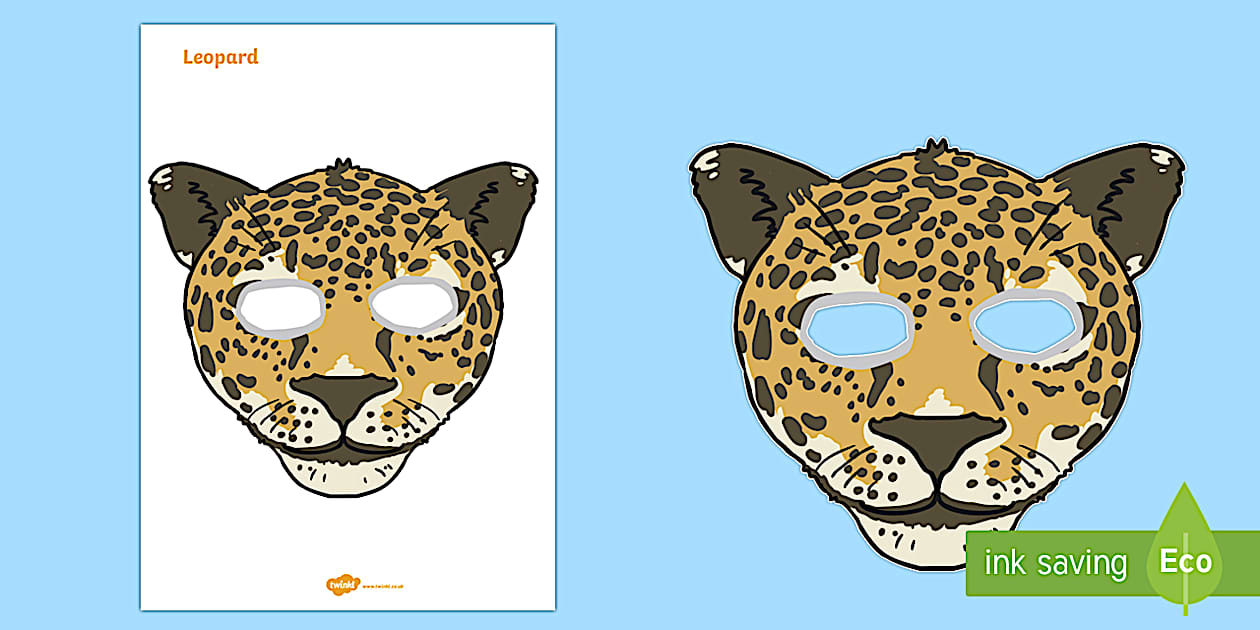 Leopard Template | Leopard Mask | Role Play (teacher made)