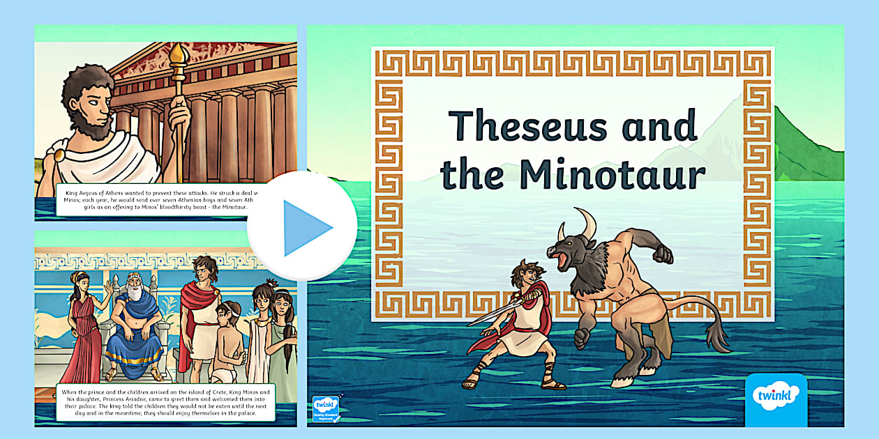 KS2 - Theseus and the Minotaur PowerPoint - Greek Mythology
