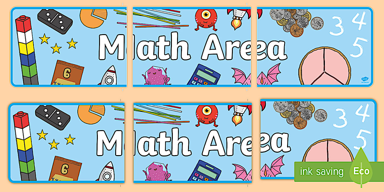 Math Banner Display | Math Area Signs | Twinkl USA - Twinkl