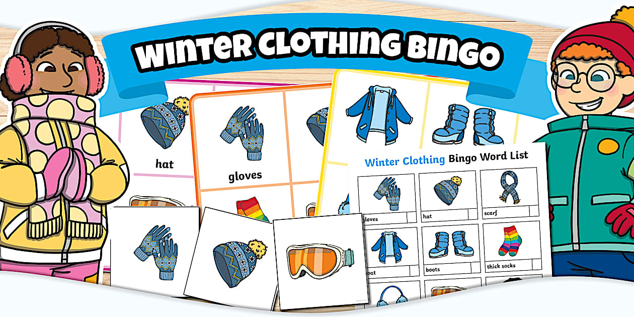 Winter Clothing Bingo