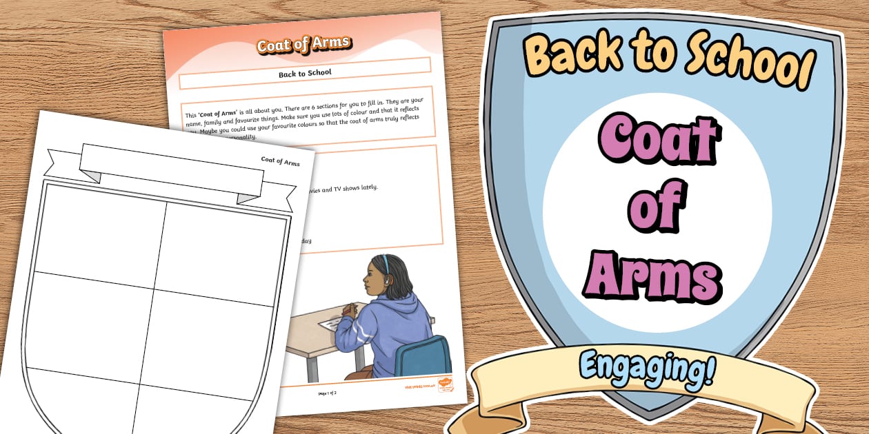 Coat of Arms - Back to School Activity