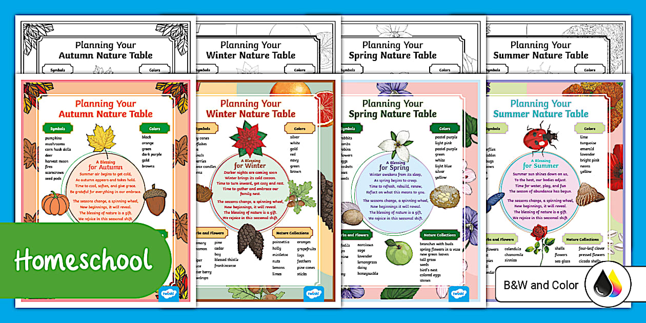 Planning Your Seasonal Nature Table Activity Pack - Twinkl