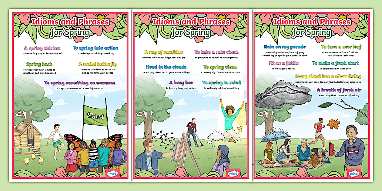 Intermediate Phase - English - Spring: Idioms and Phrases - Poster (CAPS