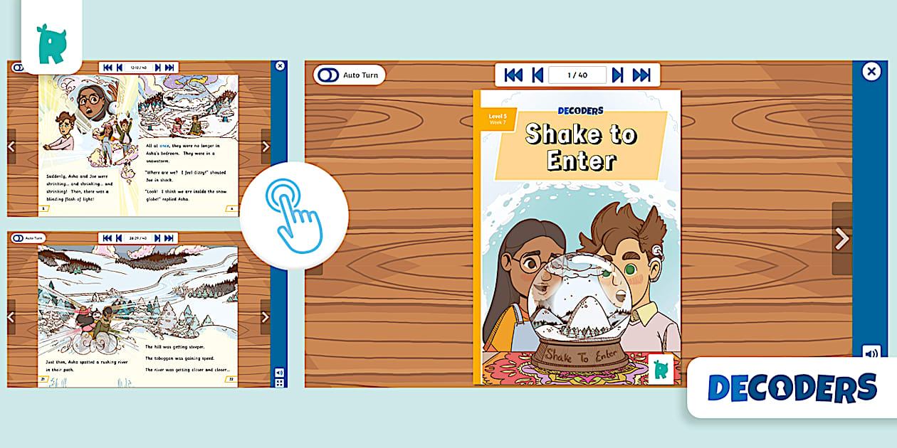 Level 5 Week 7 Decoders Book: Shake to Enter (teacher made)