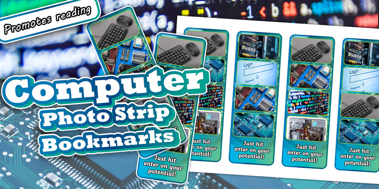 Computer Photo Strip Bookmarks