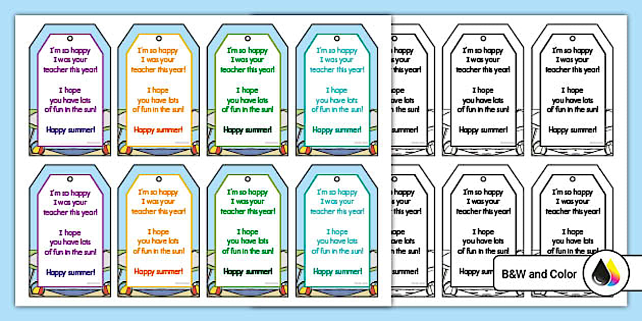End of Year Gift Bag Tags | 4th Grade Resource | Twinkl USA