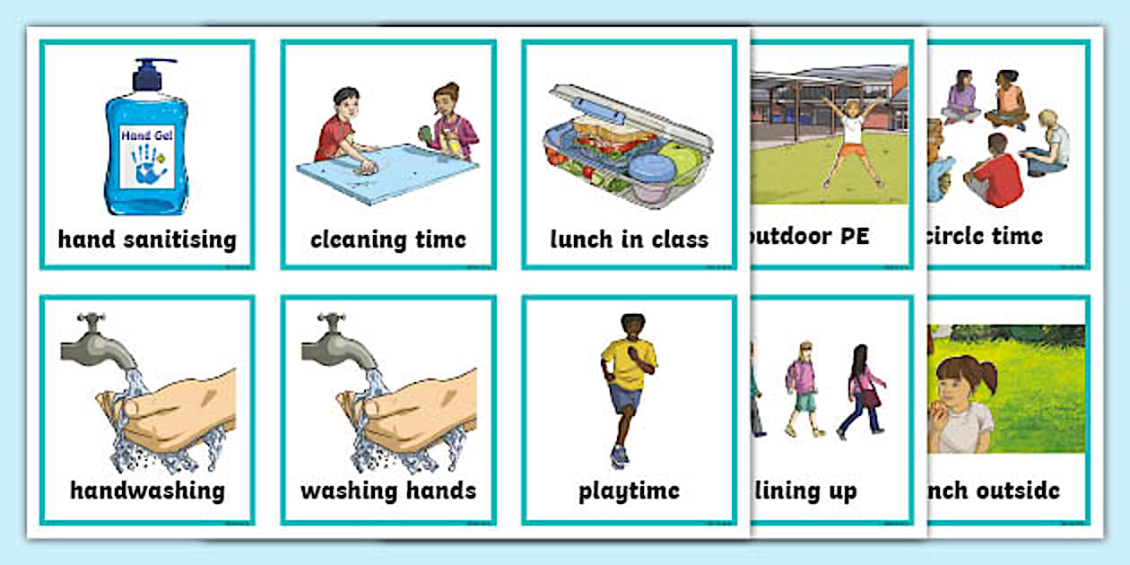 Editable KS2 Visual Timetable Following Lockdown Add-On Cards