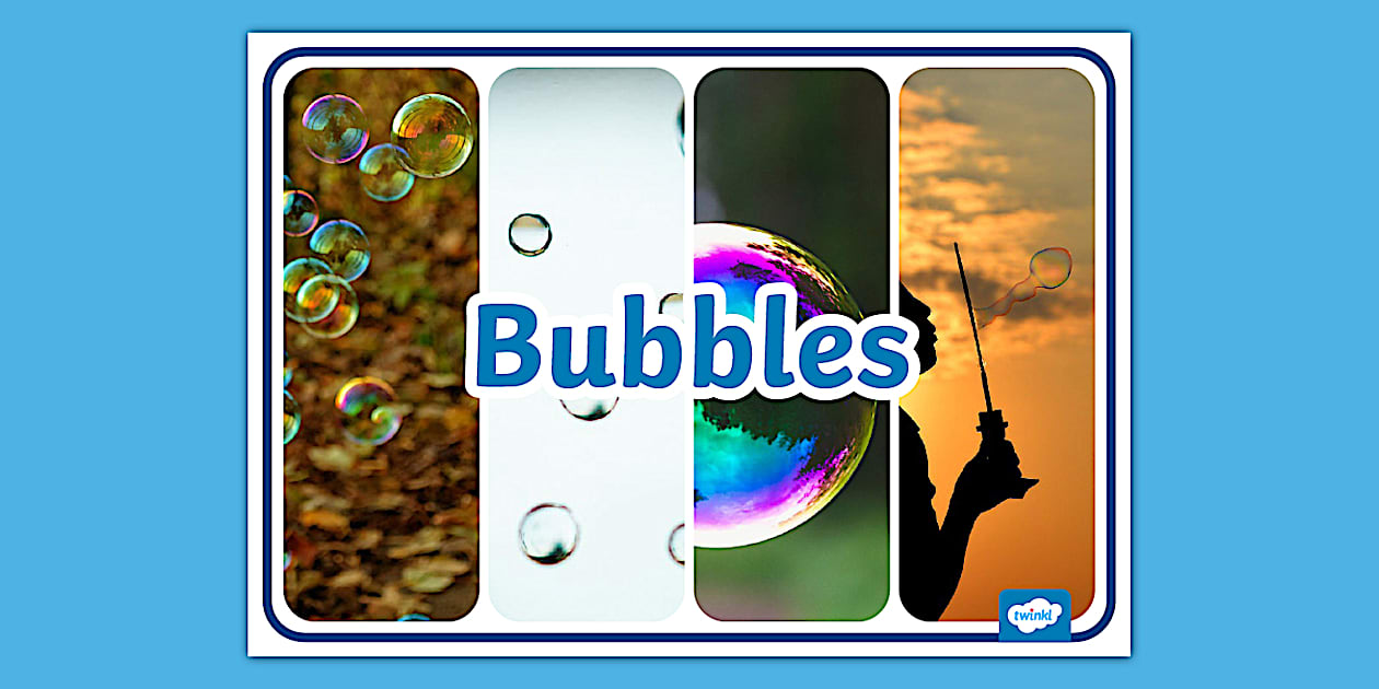 Bubbles Photo Display Sign