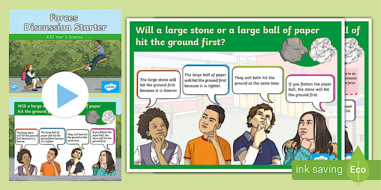 KS2 Year 5 Forces Science Discussion Starter (teacher made)