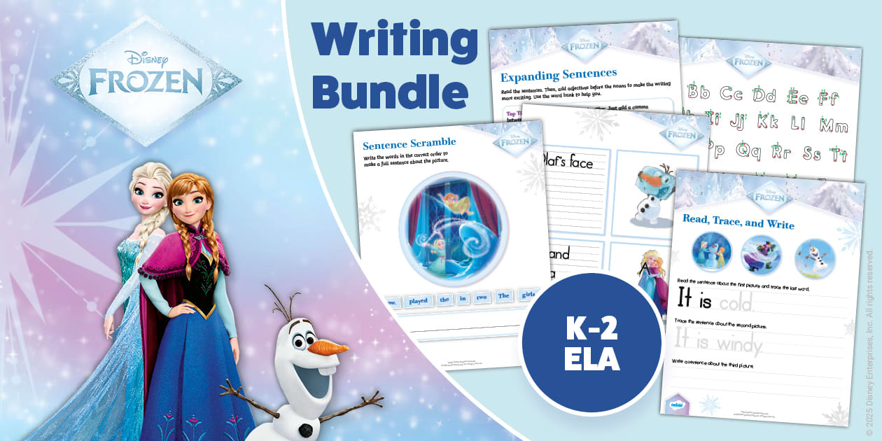 Frozen: Writing Activity Pack for K-2nd Grade (Teacher-Made)