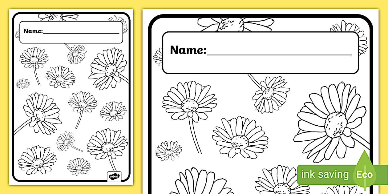 Daisy Colouring Book Cover | Twinkl | Stationery | KS1