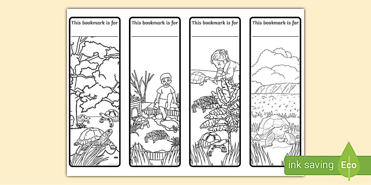 Tortoise Bookmark to Colour | Twinkl | Stationery | KS1