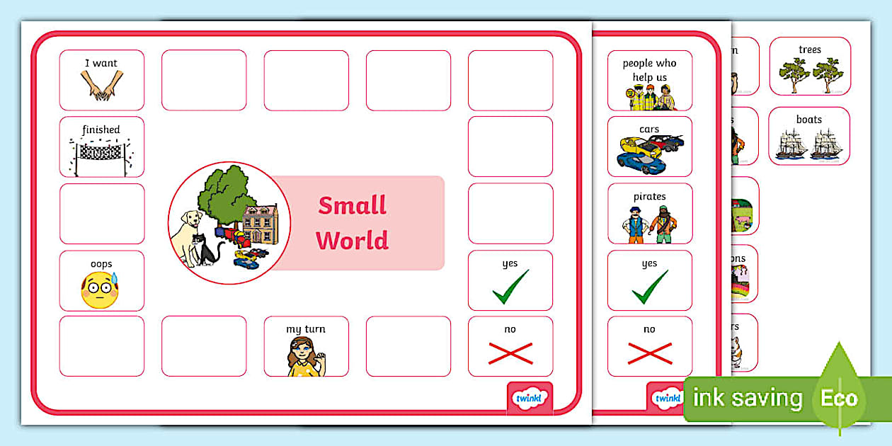 EYFS Small World Communication Mat (teacher made) - Twinkl