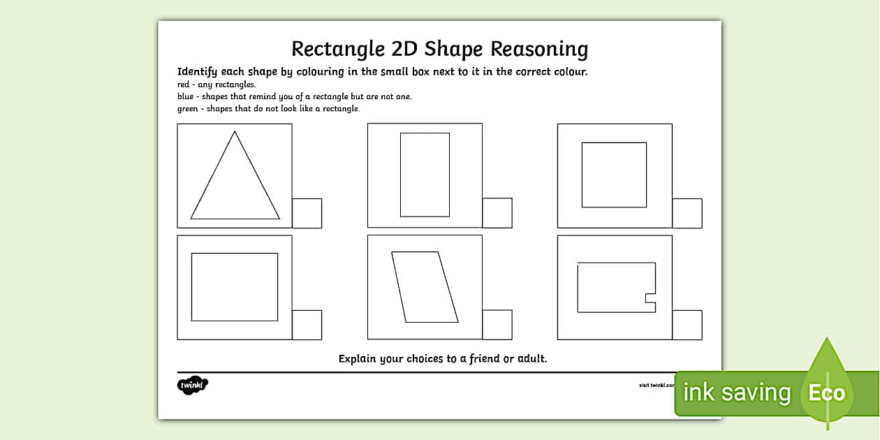👉 Rectangles 2D Shape Reasoning Task Mat - Twinkl