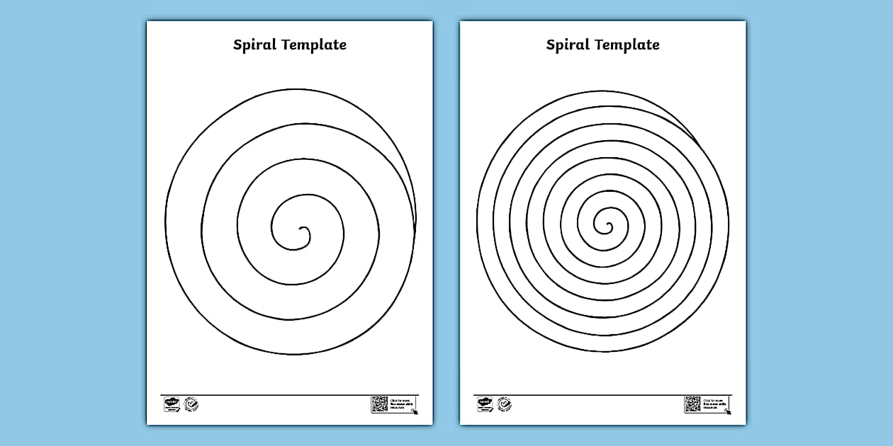 Spiral Template (teacher made) - Twinkl