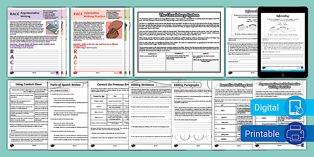 Sixth Grade After Winter Break ELA Refresher Activity Pack