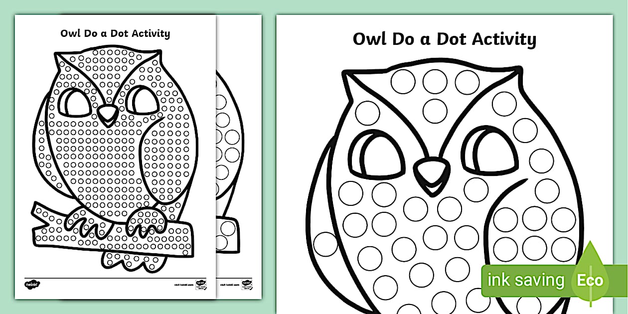 Owl Do a Dot Activity | Twinkl | KS1 | Arts & Crafts
