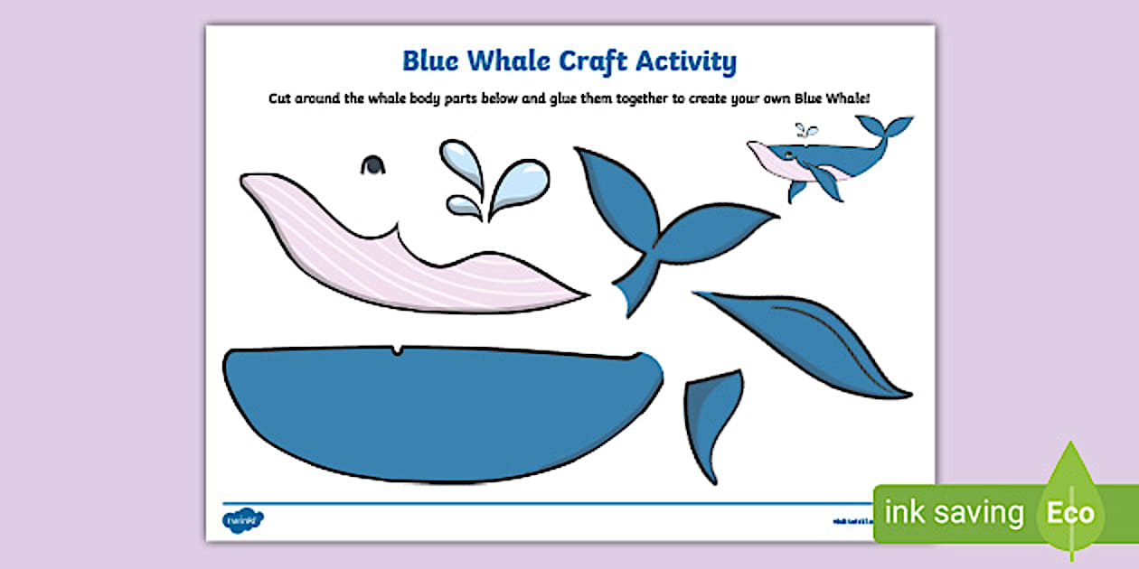 Blue Whale Craft Activity | Teacher-made Whale Craft