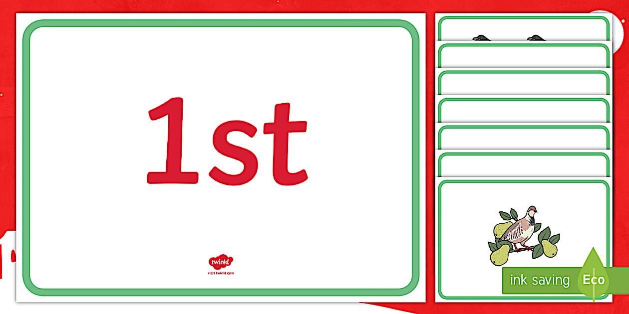 Twelve Days of Christmas Sequencing Cards - Primary Resource