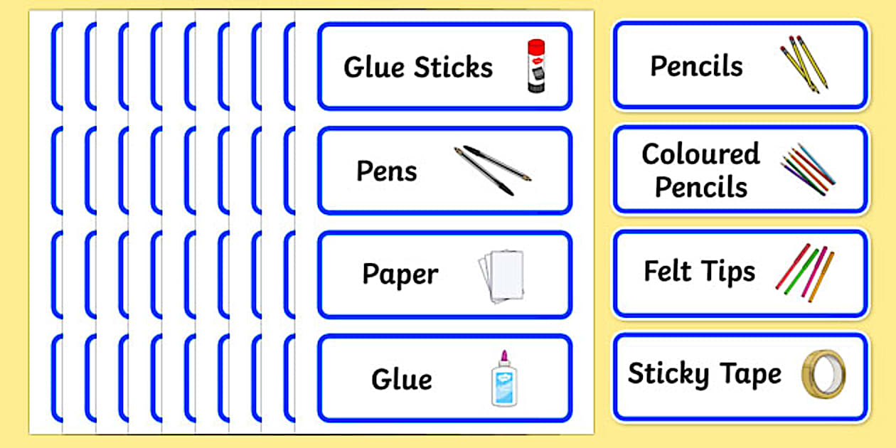 Blue Themed Editable Creative Area Resource Labels - Twinkl
