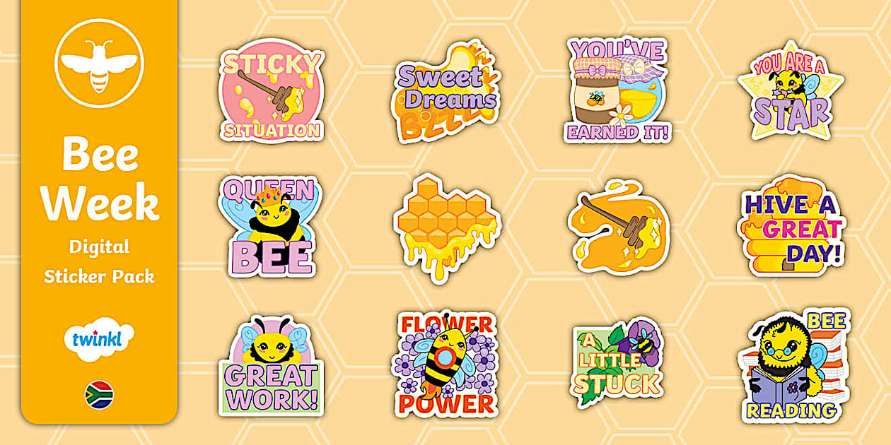 Bee Week Digital Sticker Pack