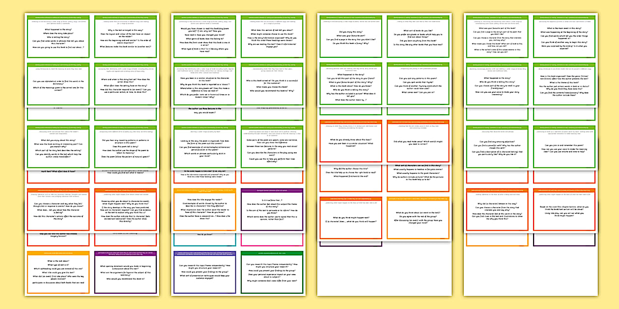 Guided Reading Questions KS1 - Aim and Phase Flashcards