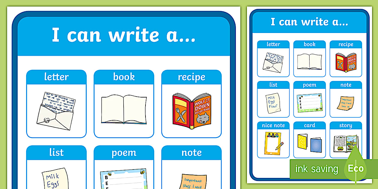 I Can Write A Display Poster (teacher made) - Twinkl