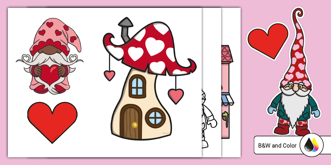 February Cutouts (teacher made) - Twinkl