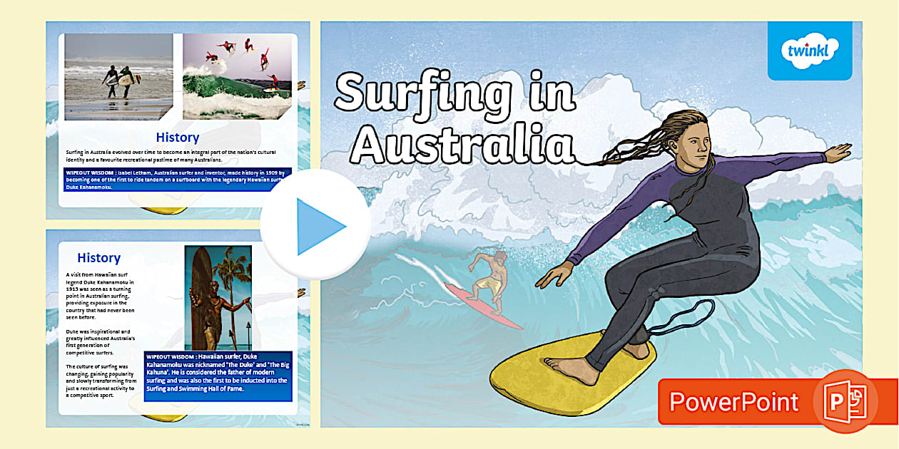 Surfing in Australia PowerPoint