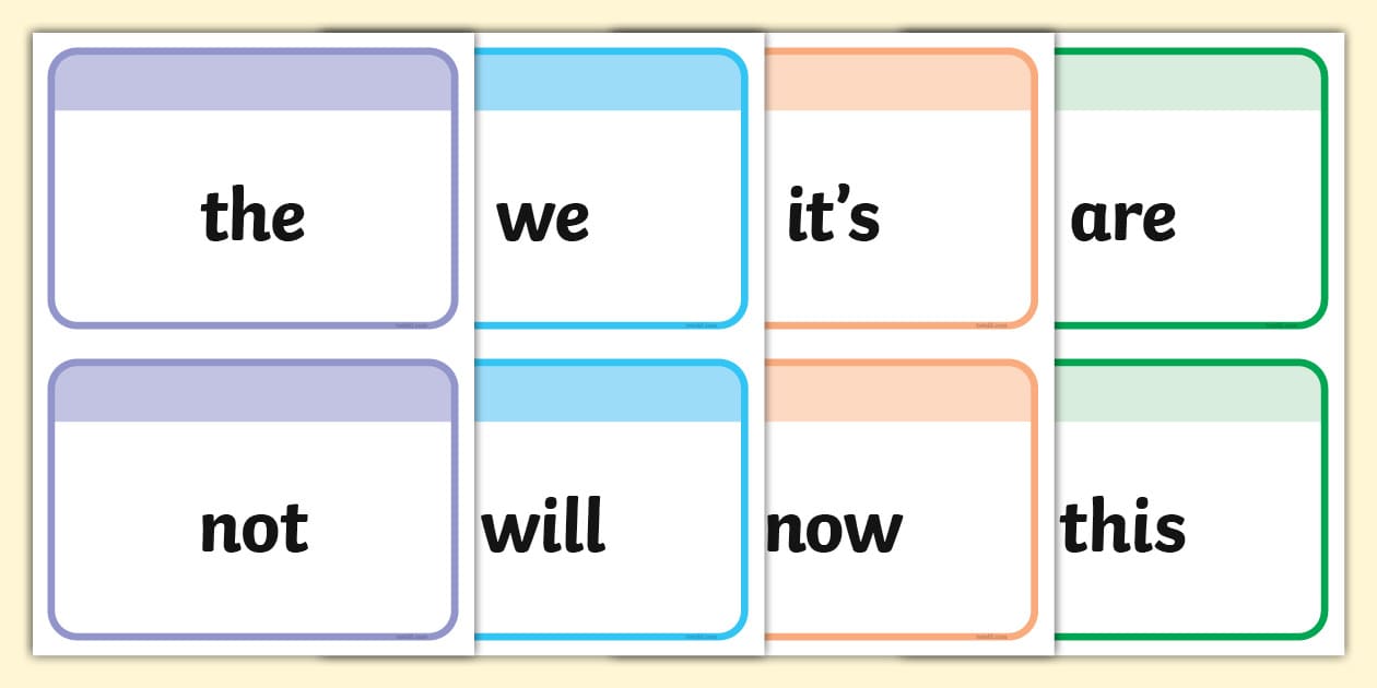 First 100 High Frequency Words Flashcards (teacher made)