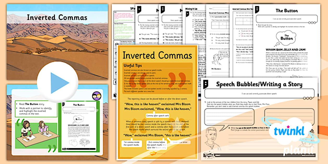 PlanIt Y4 SPaG Lesson Pack: Inverted Commas (teacher made)