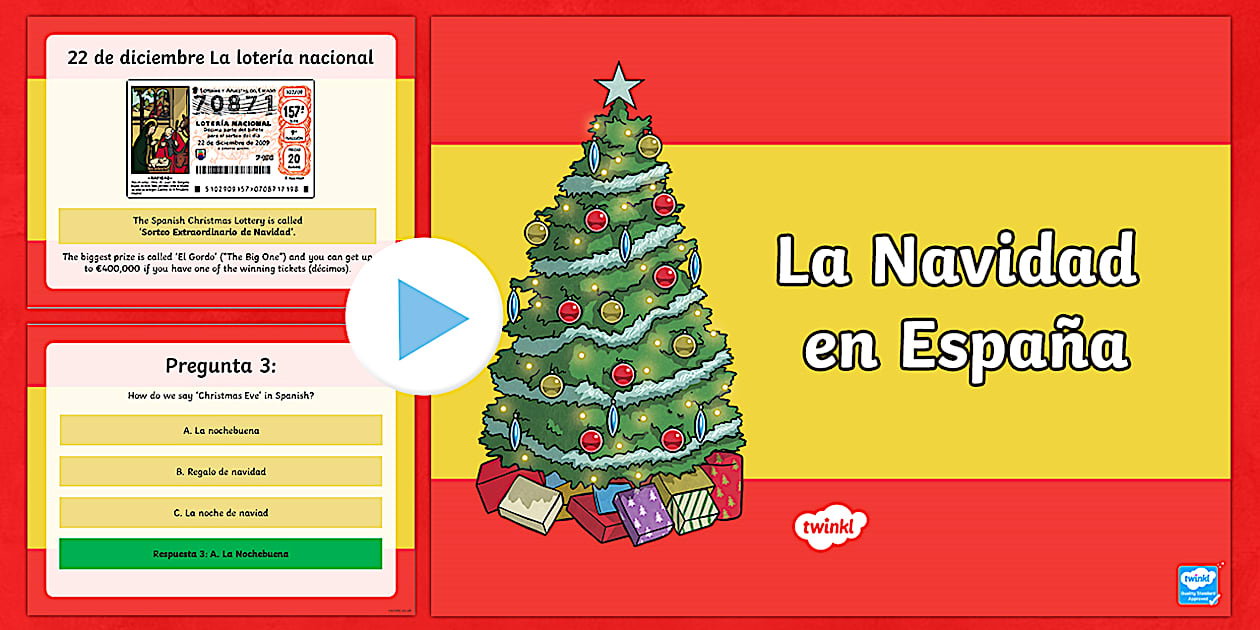 Christmas in Spain Information and Quiz PowerPoint - Twinkl