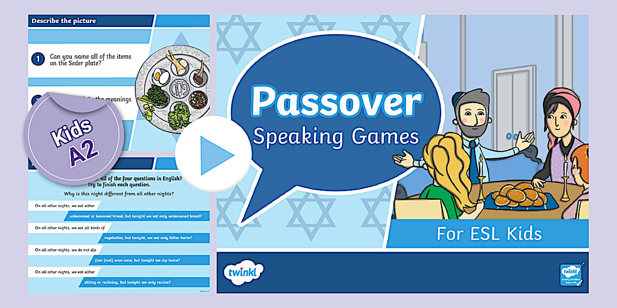 ESL Passover Speaking Games [Kids, A2] (teacher made)
