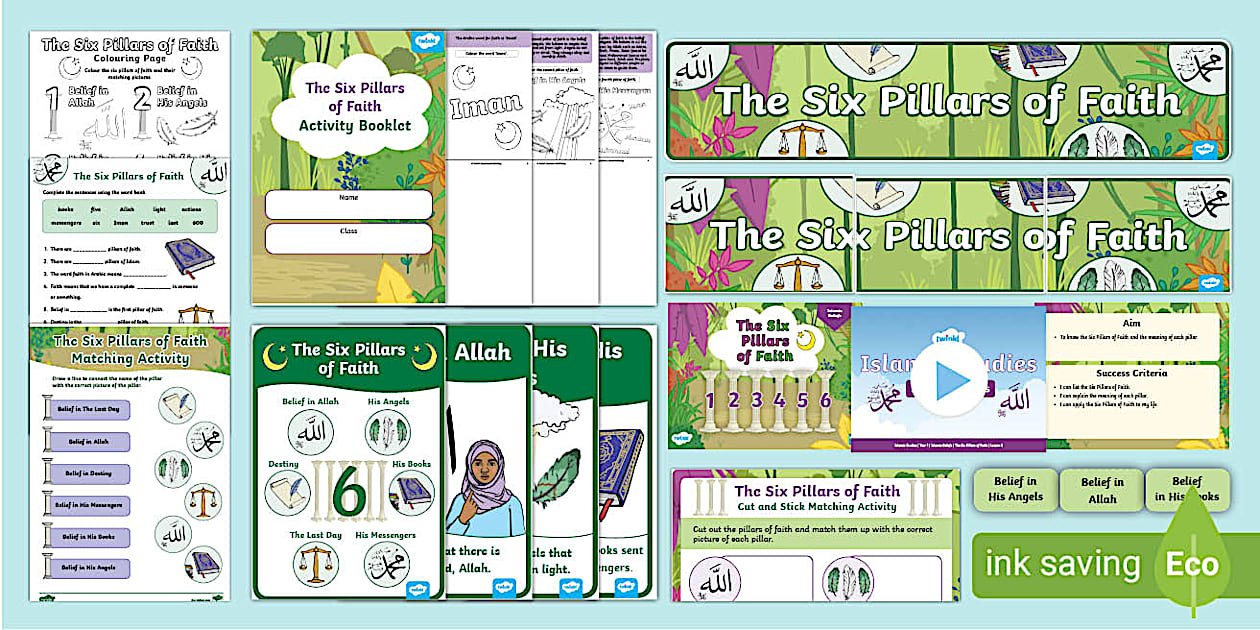 Year 1 Islamic Beliefs: The Six Pillars of Faith Lesson Pack 3