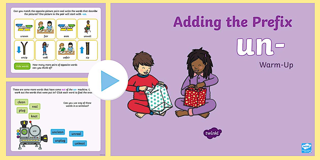 Year 1 Adding the Prefix un- to Words KS1 (teacher made)