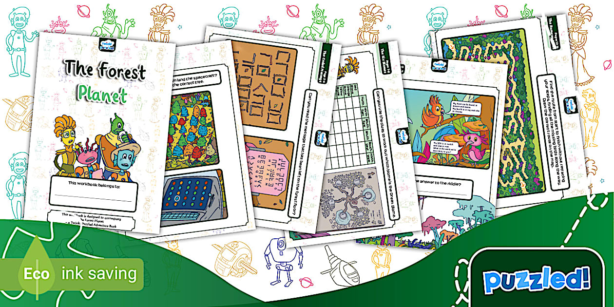 The Forest Planet Puzzle Workbook - Twinkl - Kids Puzzles