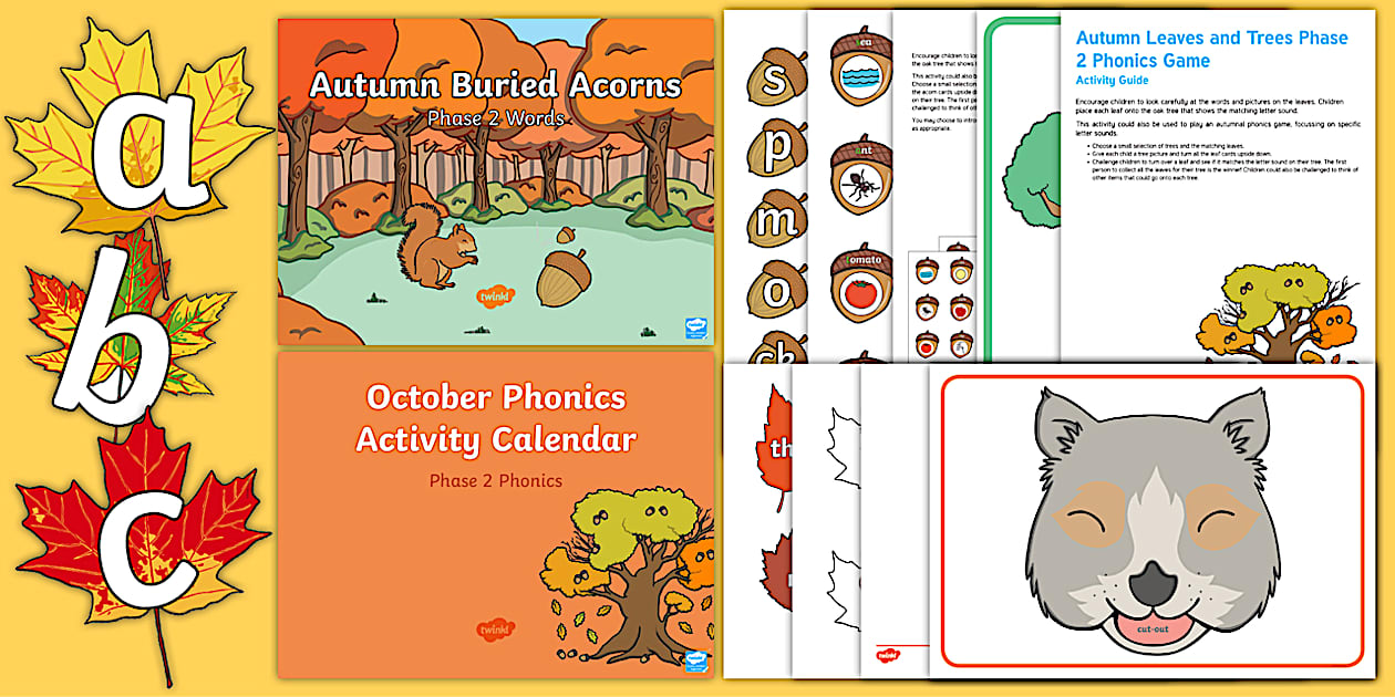 Autumn Phase 2 Phonics Resource Pack (teacher made) - Twinkl